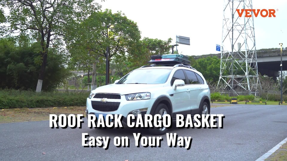 VEVOR 64"x39"x6" Roof Rack Cargo Basket Luggage Carrier with Extension ...
