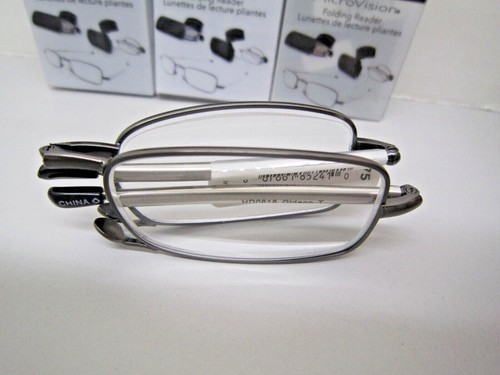 Foster Grant Microvision Folding Reader Glasses (Gideon) LOT OF 3 | eBay