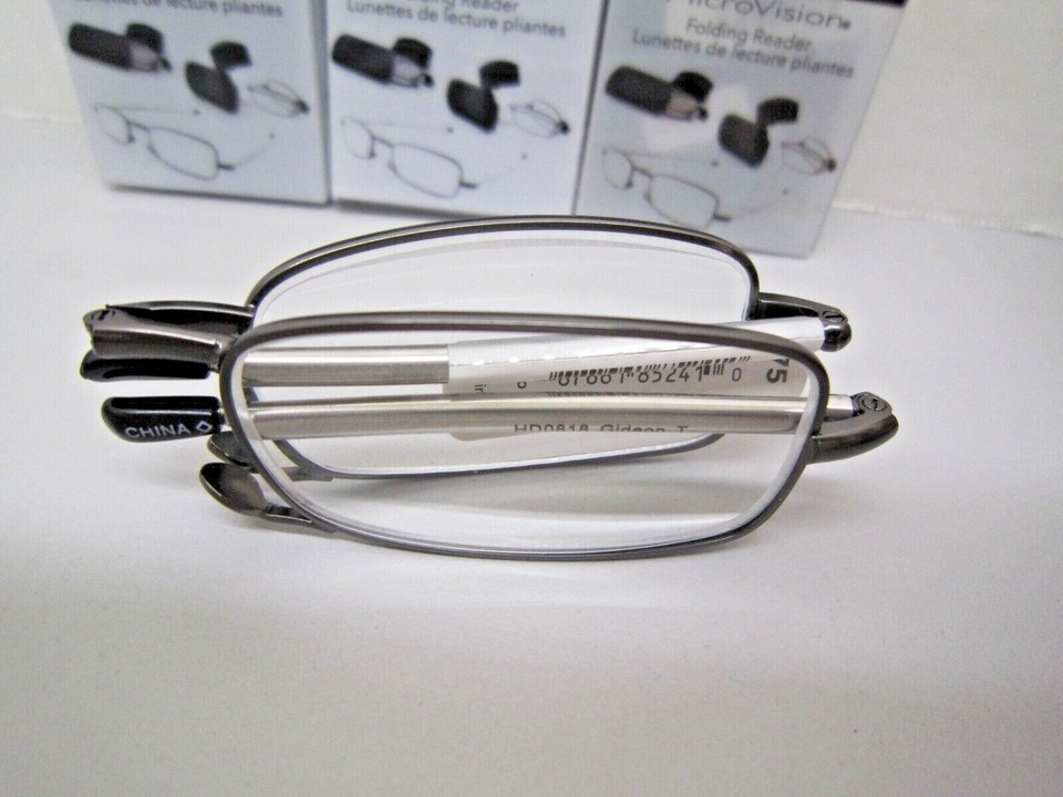 Foster Grant Microvision Folding Reader Glasses (Gideon) LOT OF 3 | eBay