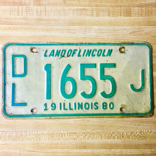 1980 United States Illinois Land of Lincoln Dealer License Plate DL ...
