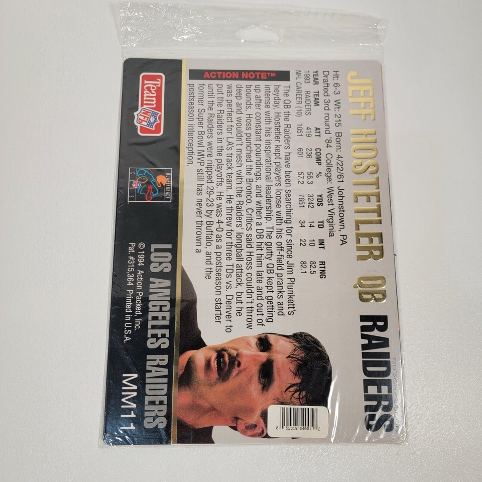 Action Packed Mammoth Card SEALED MM5 Jeff Hostetler 10.5"x7.5" | eBay