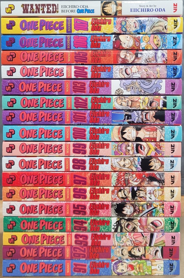 One piece manga set vol. 91-108 + Wanted Brand New In English Viz Media ...