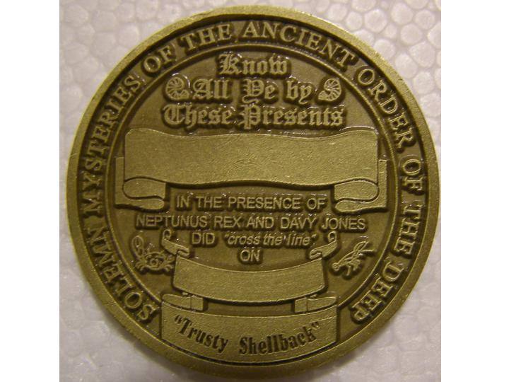 Shellback Ancient Order of Deep Navy Challenge Coin C_S | eBay