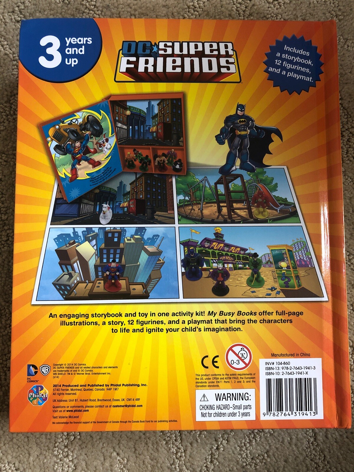 DC Super Friends My Busy Books Storybook with 12 Figures & Playmat ...