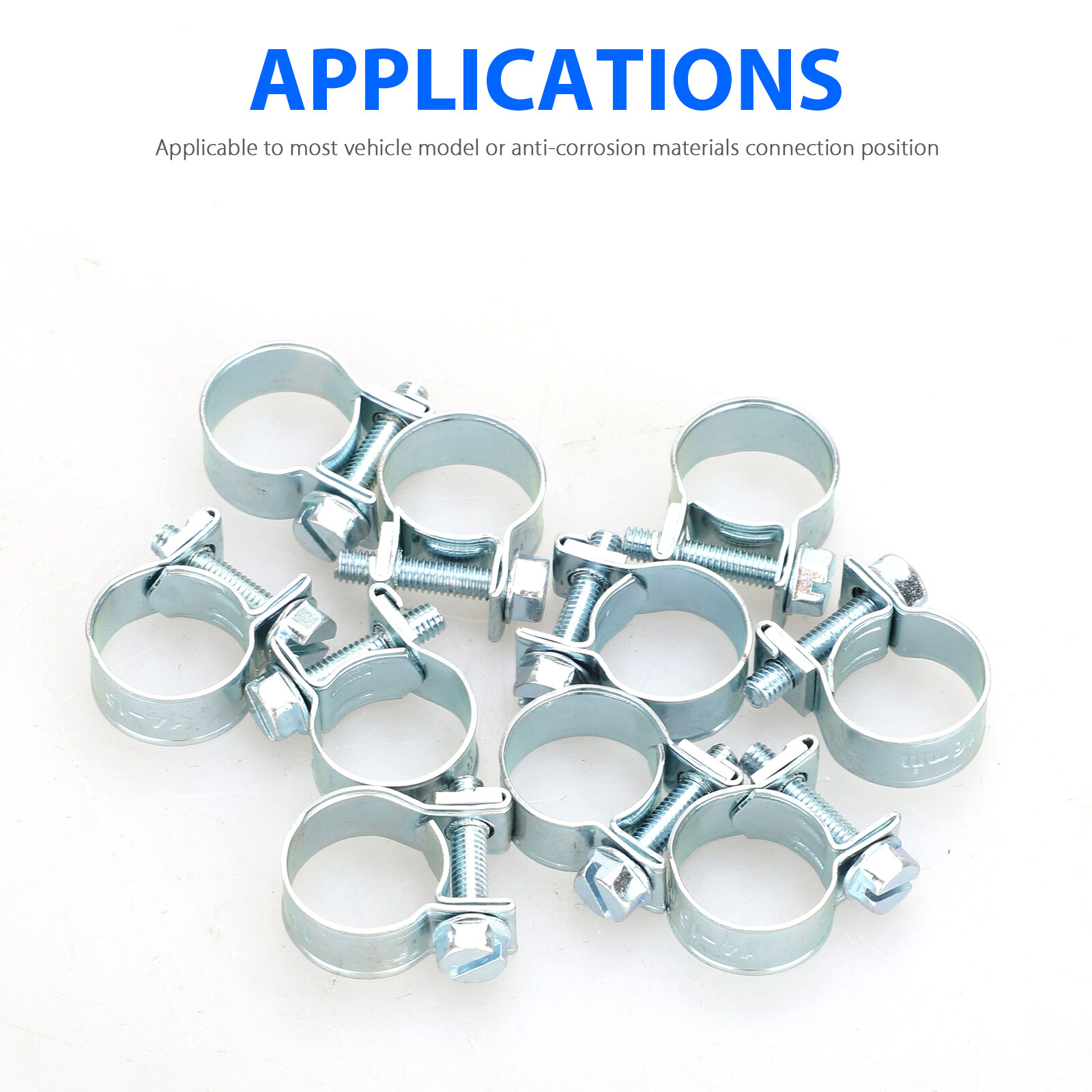 30 Pcs 1/4" 5/16" 3/8" Fuel Injection Gas Line Hose Clamps Clip Pipe ...