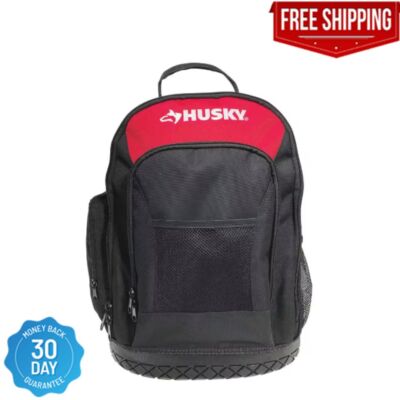 Husky Tool Backpack Bag Toolbag Pocket Padded Heavy Duty Jobsite ...