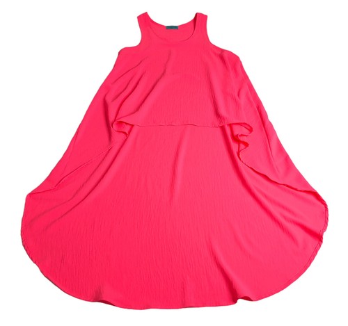Turquoise Haven Top Women M Pink Sleeveless High Low Tunic Tank Boho ...