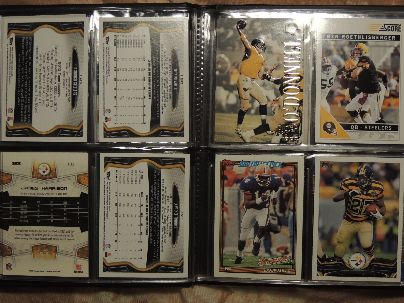 PITTSBURGH STEELERS FOOTBALL 40 CARD ALBUM FOLDER | eBay
