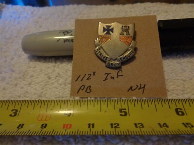 112th Infantry NH Unit Crest, DI, DUI Pinback (DRAW#B13) | eBay