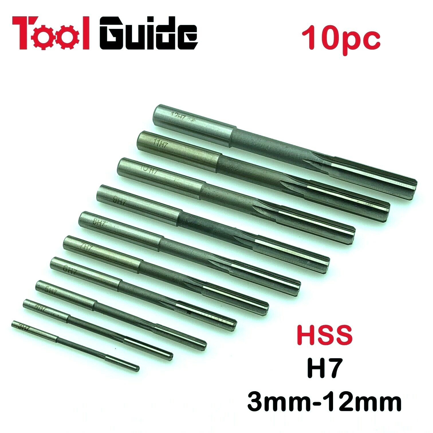 2mm-20mm Straight Shank Reamer HSS H7 Machine High Speed Steel Parallel ...