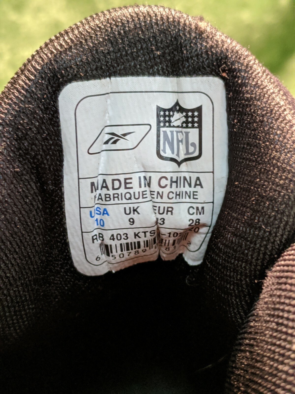 Reebok NFL Football Cleats Mens Size 10 Black | eBay