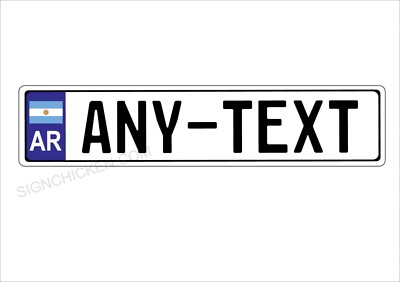 ARGENTINA - EURO STYLE TAG BMW European license plate, ANY TEXT, CUSTOM ...