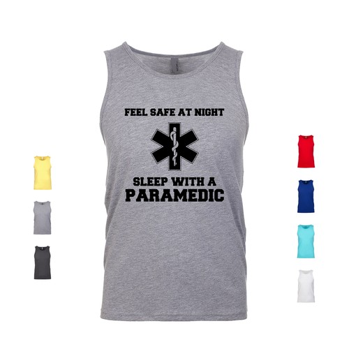 Feel Safe At Night Sleep With A Paramedic doctor hospital funny Men's ...