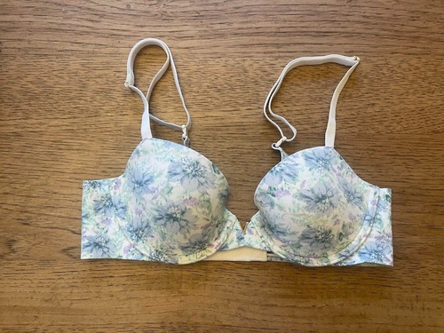 Victoria's Secret Smooth Ivory Floral 30B Love Cloud Lightly Lined Demi ...