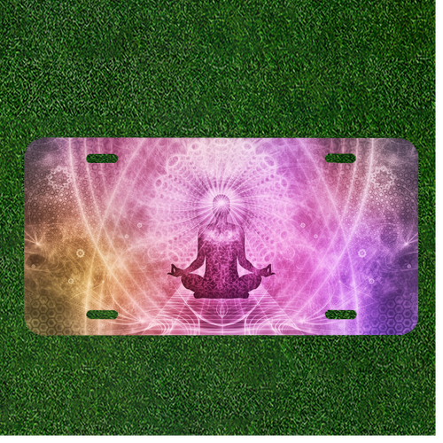 Custom Personalized License Plate Auto Tag With Insane Yoga Meditation ...