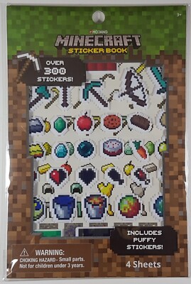 300+ Minecraft Stickers Includes Puffy Stickers Art Craft Kids Free ...