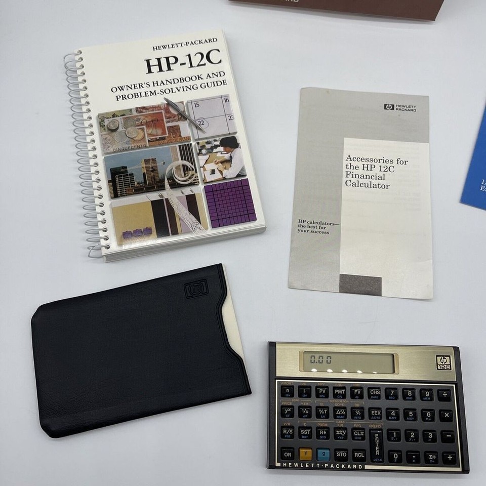 Hewlett Packard HP-12C Financial Calculator Complete with Original Box ...