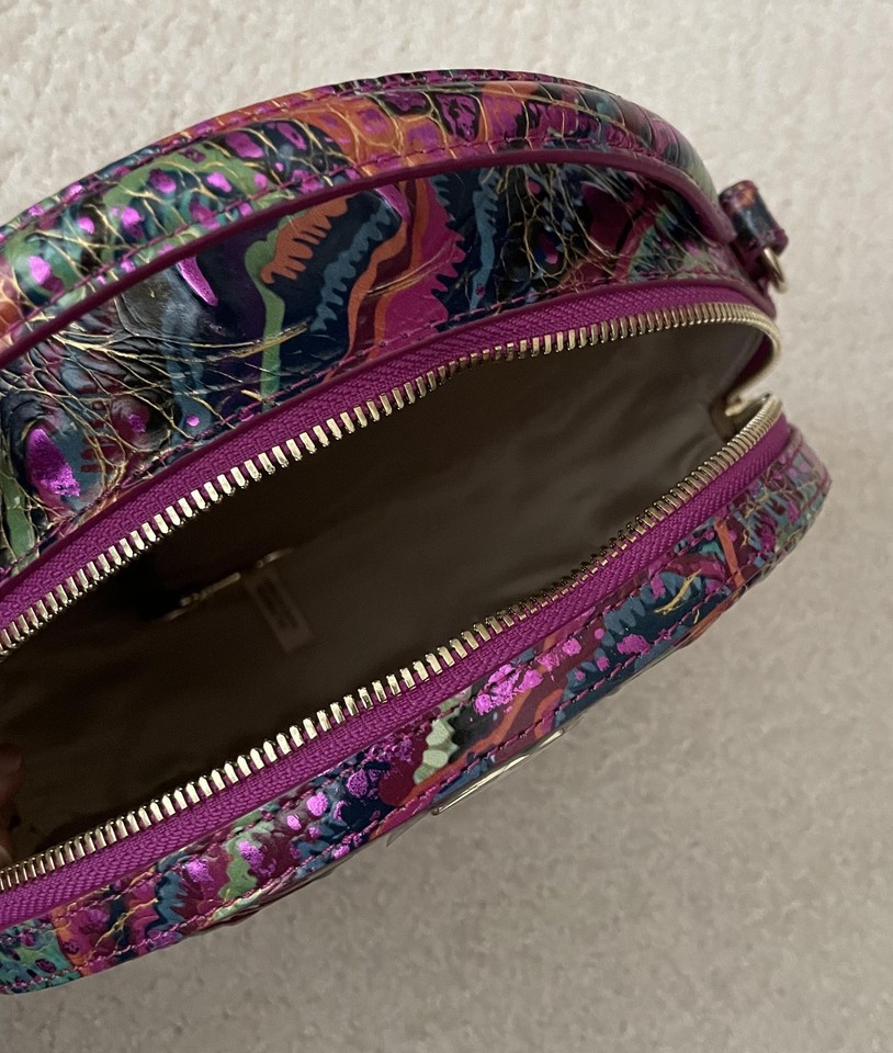 New BRAHMIN Melbourne LANE Shoulder Crossbody Bag PINK AMBROSIA Blue ...