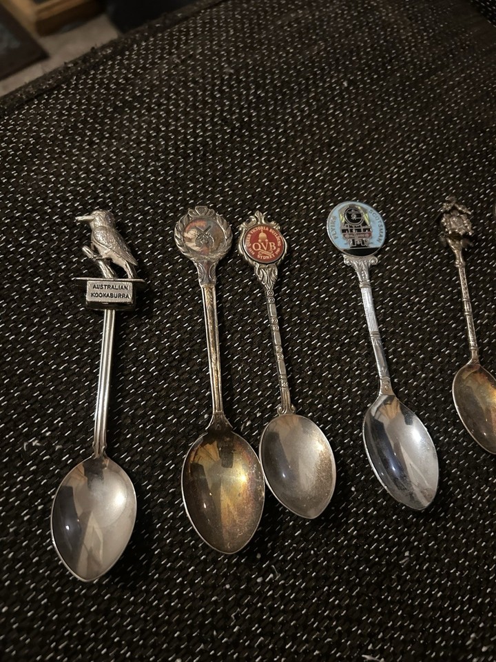 Large Collection of Vintage Souvenir Spoons 40+ EPNS Silver Plate Job ...