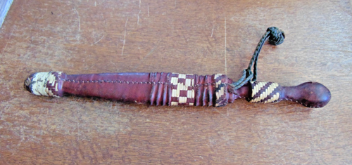LEATHER WRAPPED DAGGER WITH SHEATH-NO MAKER--VINTAGE | eBay