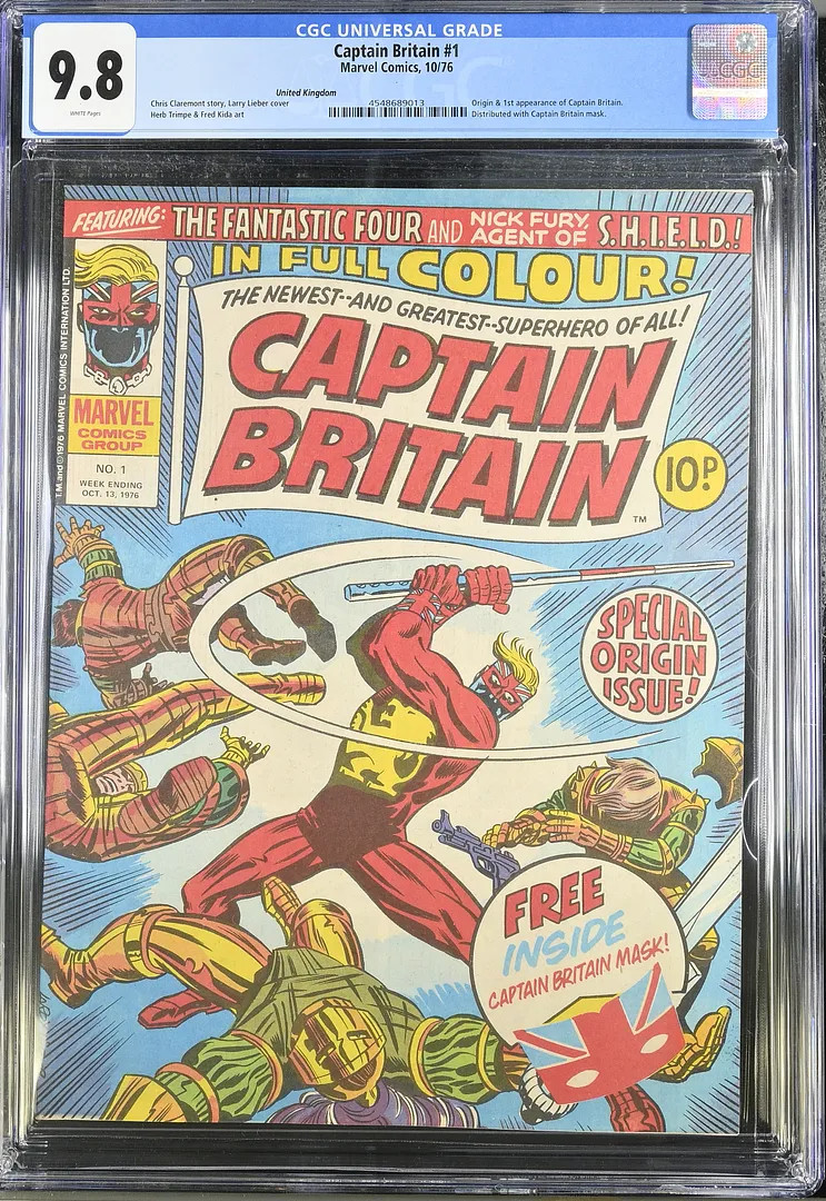 Captain Britain #1 Origin & 1st App. Captain Britain Marvel Comic 1976 ...