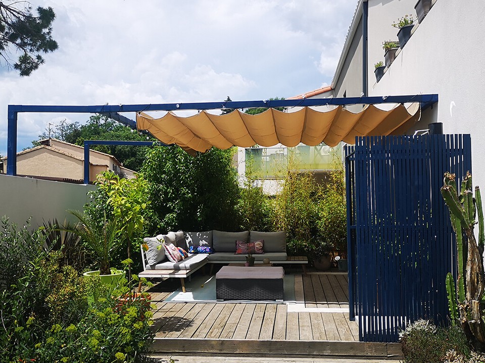 WATERPROOF OUTDOOR ROMAN SHADE | RETRACTABLE CANOPY FOR GAZEBO GARDEN ...