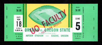 orig. 1967 1st Oregon Ducks OSU Beavers Game at AUTZEN STADIUM ...