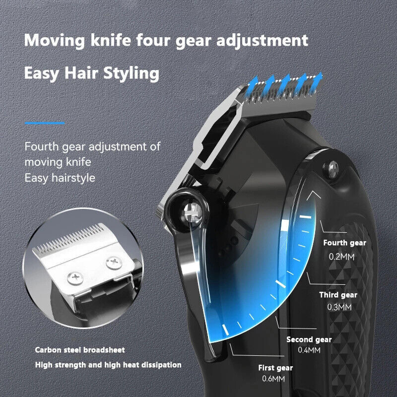 Kemei Electric Hair Clipper Barber Cordless Hair Trimmer 0mm Zero ...