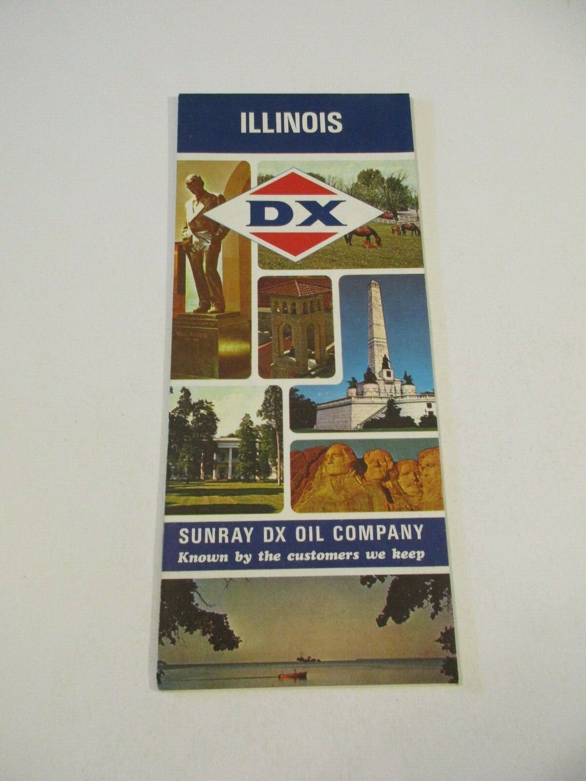 Vintage 1968 Sunray DX Oil Company Illinois Gas Station Travel Road Map ...