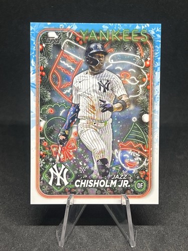 Jazz Chisholm Jr. - 2024 Topps Holiday - Candy Cane Bat - New York ...