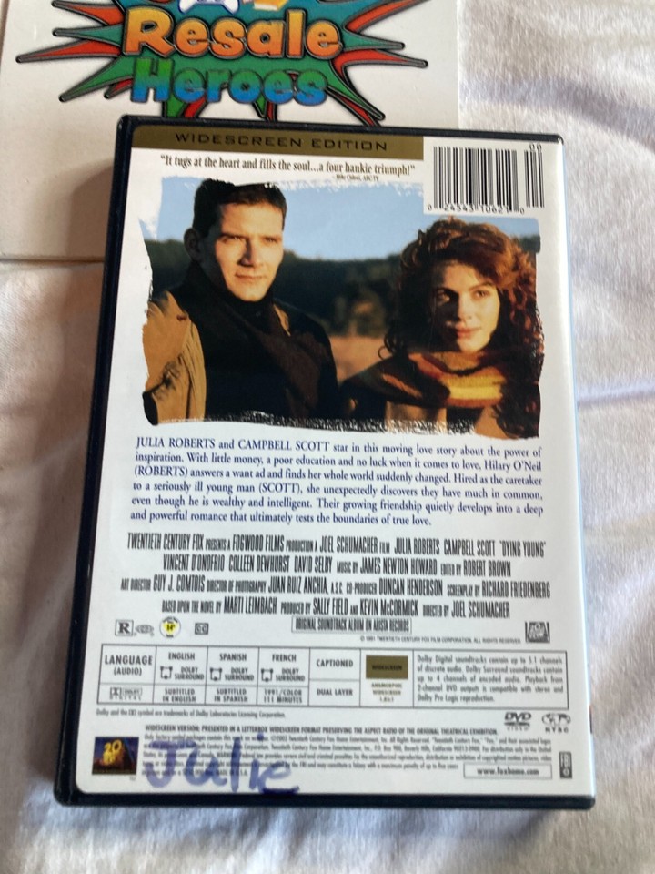 Dying Young - Julia Roberts - DVD Movie | eBay