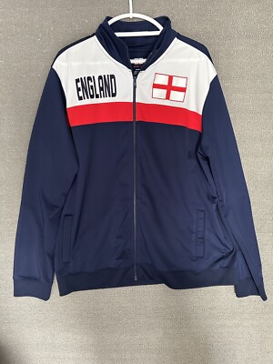 England St George Jacket XXL Lightweight White Red Blue Soft Good ...