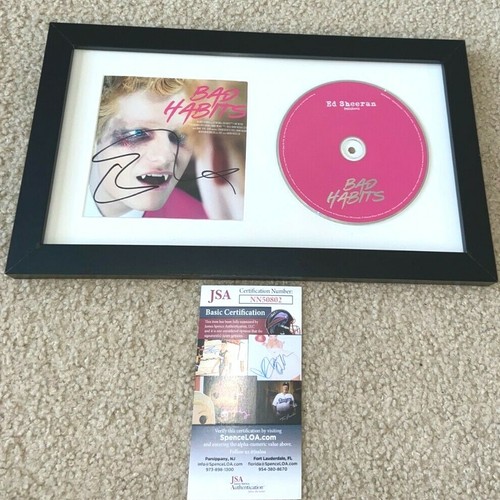 ED SHEERAN SIGNED BAD HABITS CD COVER FRAMED SINGER + DIVIDE X JSA | eBay