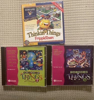 Edmark Thinkin' Things Lot PC CD-ROM Sealed Frippletown & Collection 2 ...