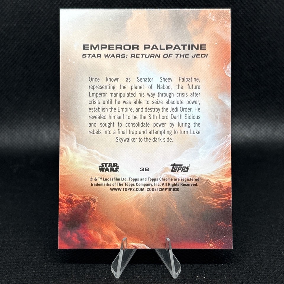 2025 Topps Chrome Star Wars Galaxy #38 Emperor Palpatine Ray Wave ...