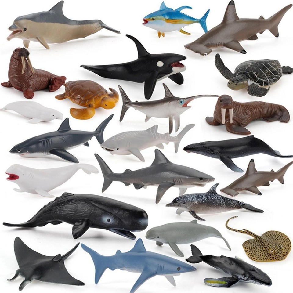 20 Pieces Realistic Deep Sea Animal Figurines for Party Supplies ...