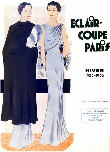 1935 Winter Eclair Coupe Paris Pattern Book Reprint, Evening Dresses | eBay