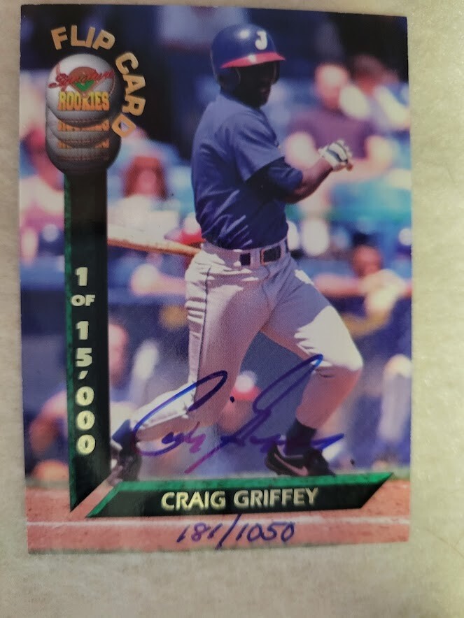 1994 Signature Rookies Flip Cards Duo Ken Griffey Sr/Craig Griffey ...