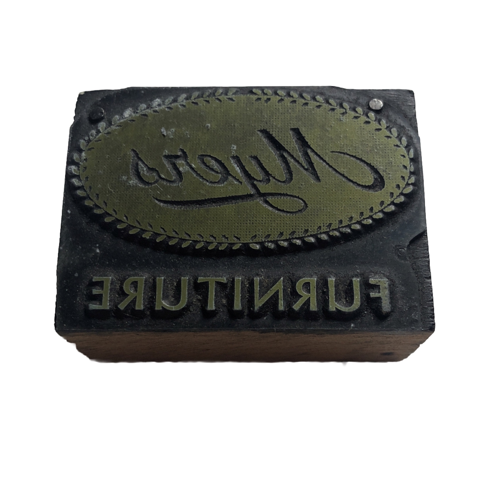 Myers Furniture Original Vintage Advertising Printing Press Block | eBay