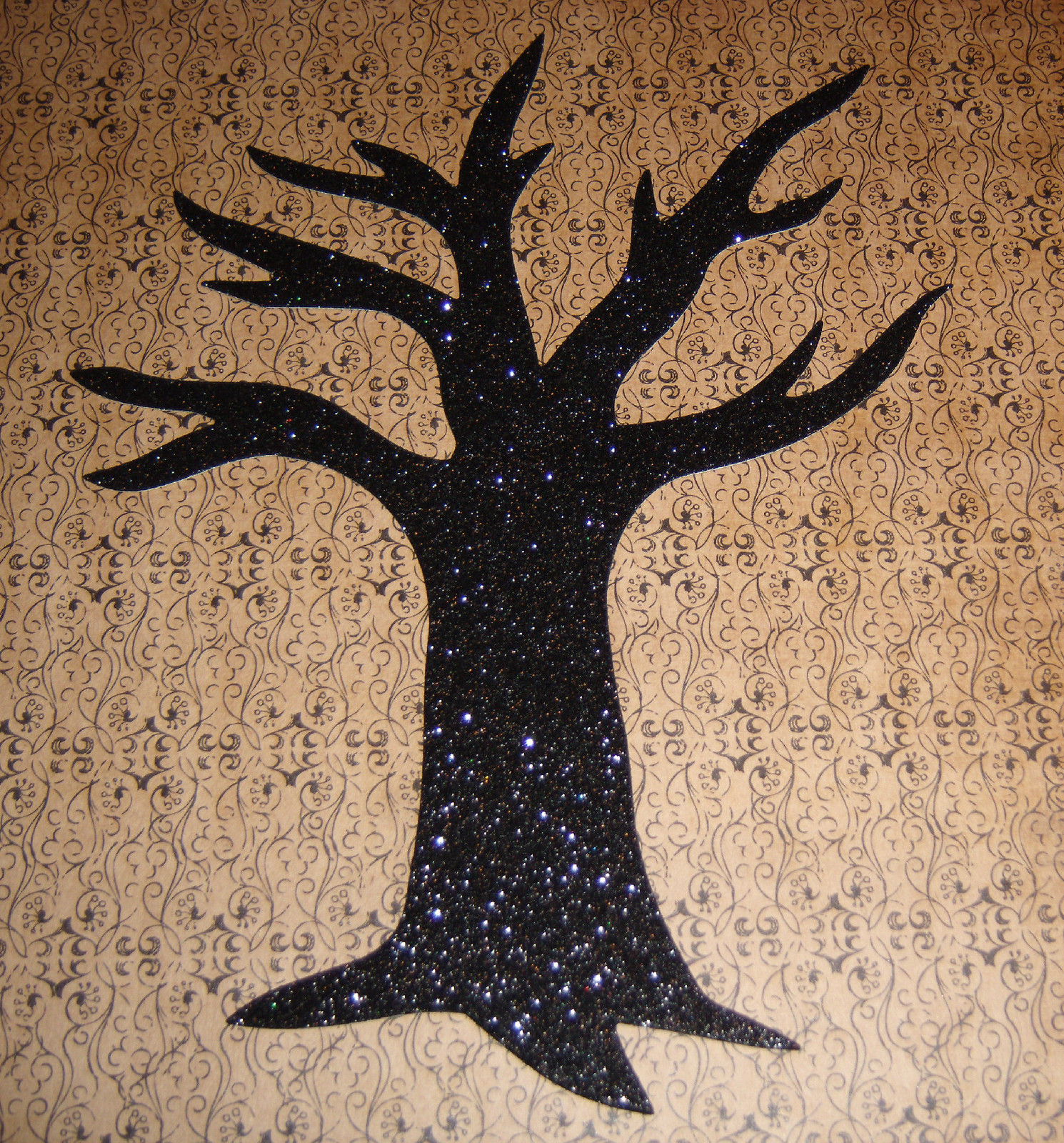 Black Glitter Large Bare Tree ~ AccuCut Design. | eBay