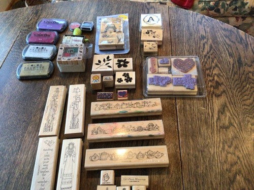 Mixed Lot Misc. Stampin' UP! Wood Mounted Rubber Stamps - 48 stamps ...