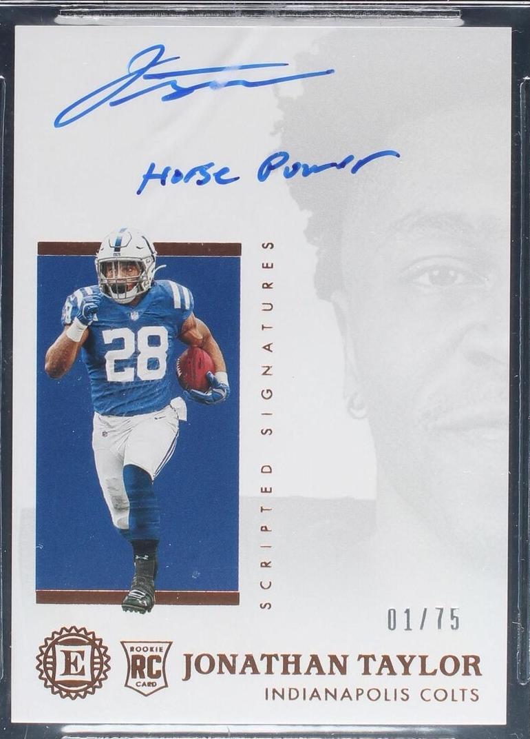 2020 Panini Encased - Scripted Signatures Jonathan Taylor #SCS-JT /75 ...