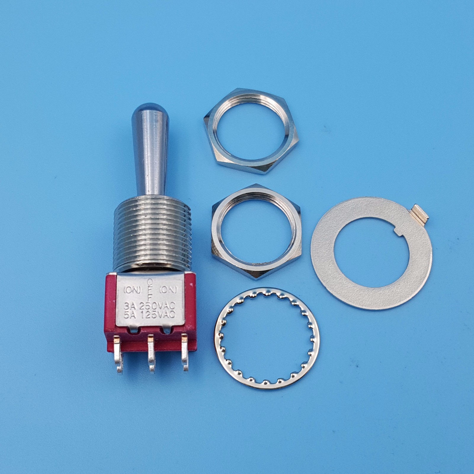 5Pcs SH T8012A-Z1 6Pin MOM-OFF-MOM Momentary DPDT Large Handle Toggle ...