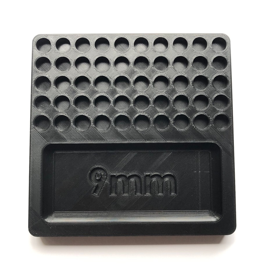 9mm Reloading Tray | 50 spots | Reloading | 9mm | Reload | 3D Printed ...