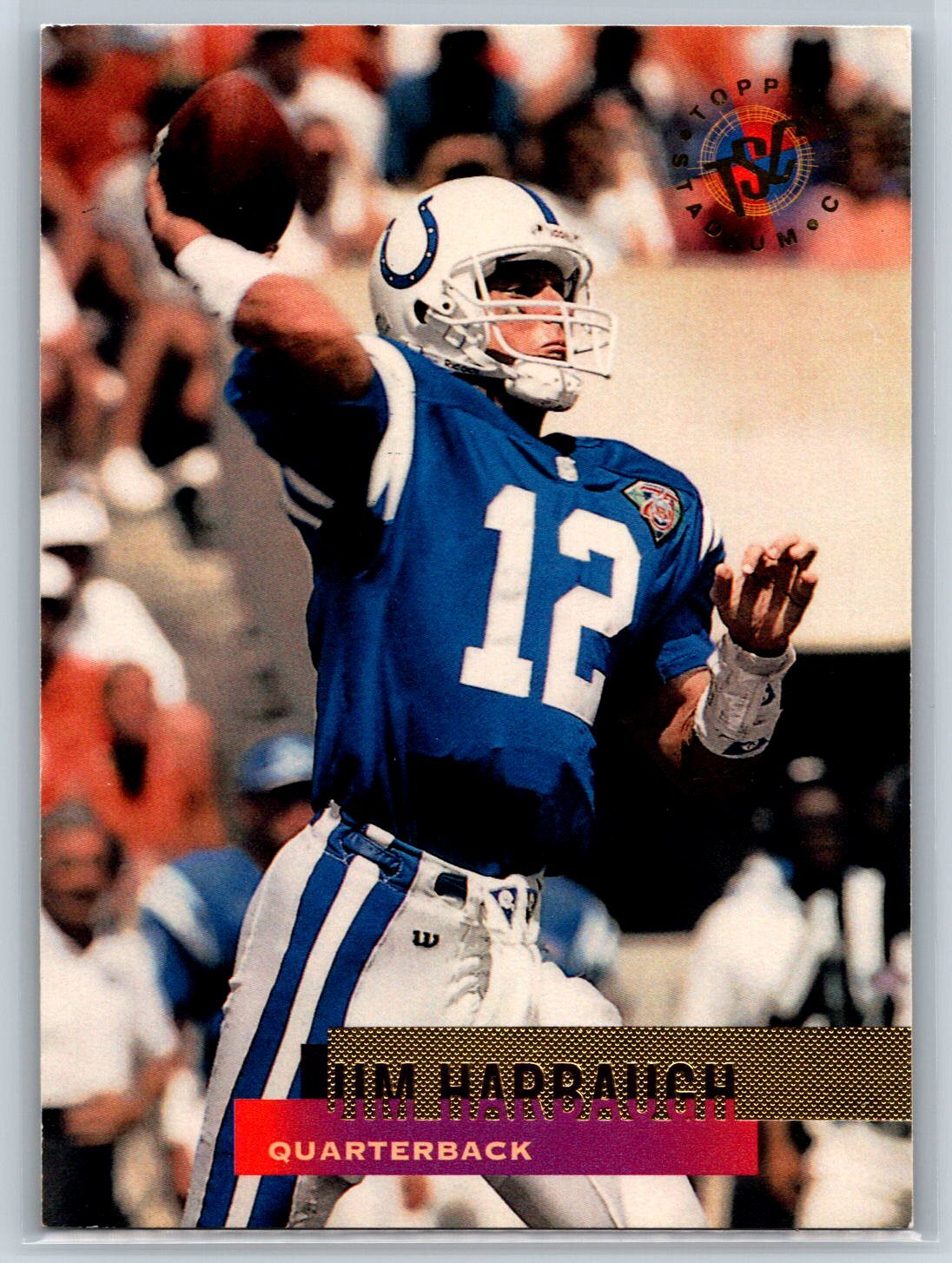 1995 Topps Stadium Club Jim Harbaugh Indianapolis Colts #328 | eBay