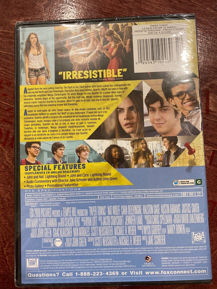 Paper Towns (DVD, 2015) BRAND NEW SEALED 24543104452| eBay