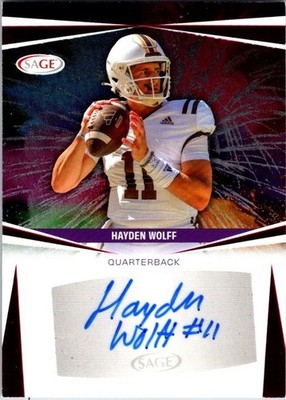 2025 Sage Low Series #A-HW Hayden Wolff Red RC Rookie Auto Western ...