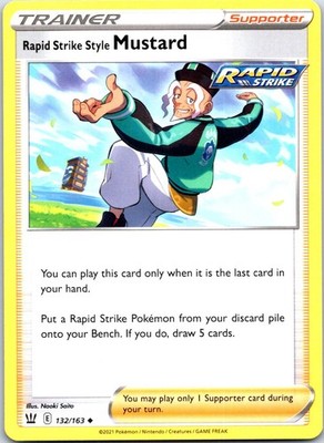 Rapid Strike Style Mustard Uncommon SWSH05: Battle Styles 132/163 LP | eBay