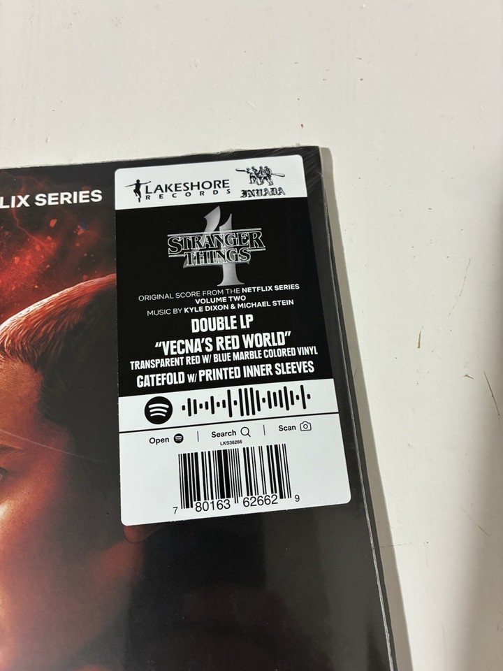 STRANGER THINGS: Season 4 Volume 2 Vinyl Red Transparent Vecna's Red ...