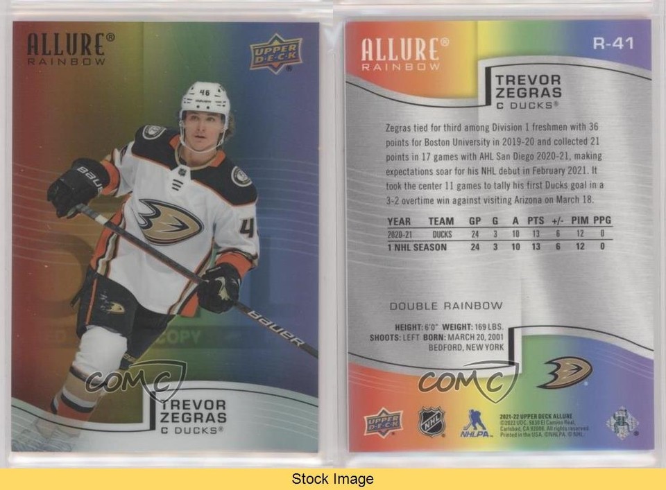 2021-22 Upper Deck Allure Rainbow Double Trevor Zegras #R-41 READ 1ds2 ...